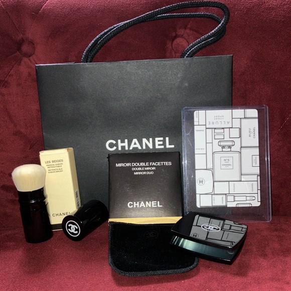 CHANEL | Makeup | Chanel Black Mirror Compact Chanel Blush Brush Chanel ...